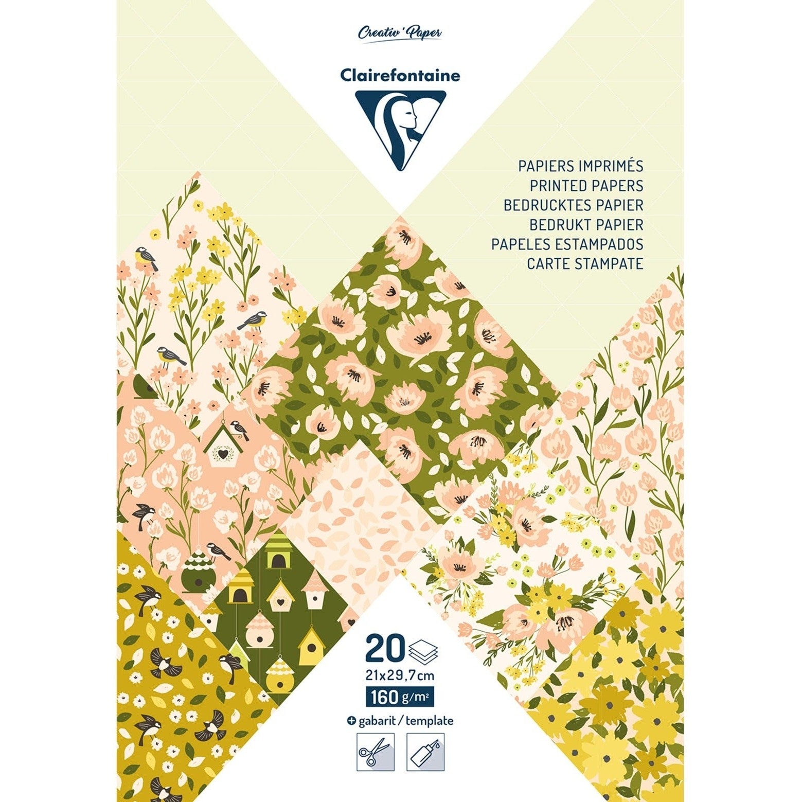 A4 Spring Multicolour Printed Paper Pad (20 Sheets)