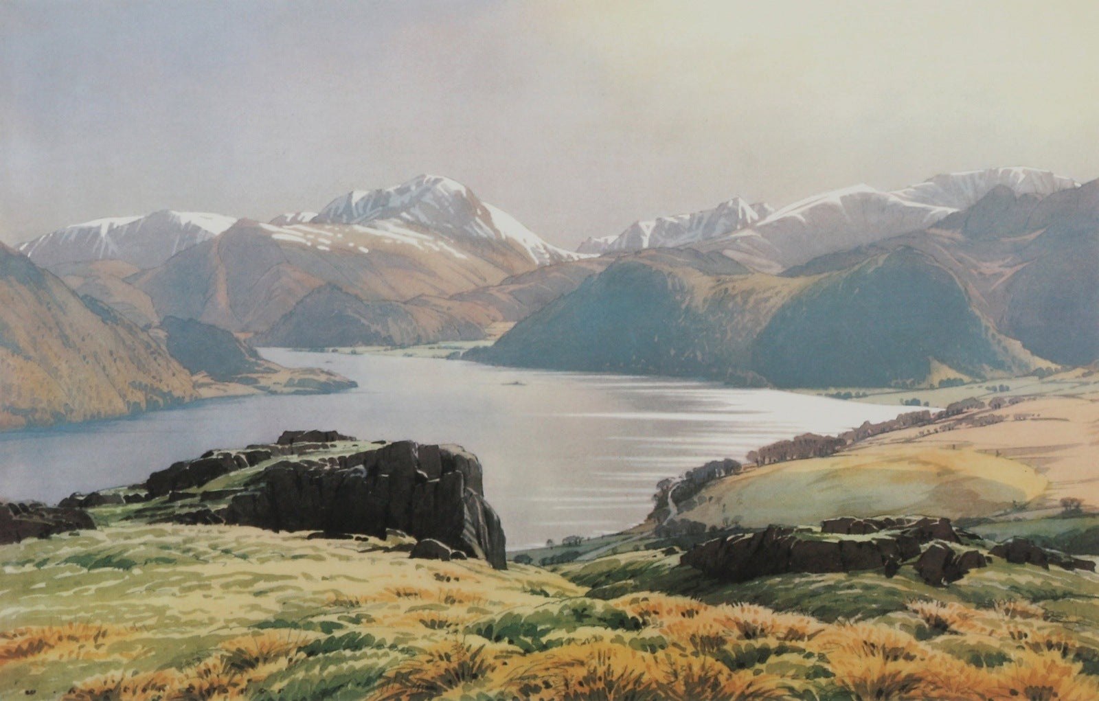 Ullswater from Gowbarrow Fell by William Heaton Cooper R.I. (1903 - 19